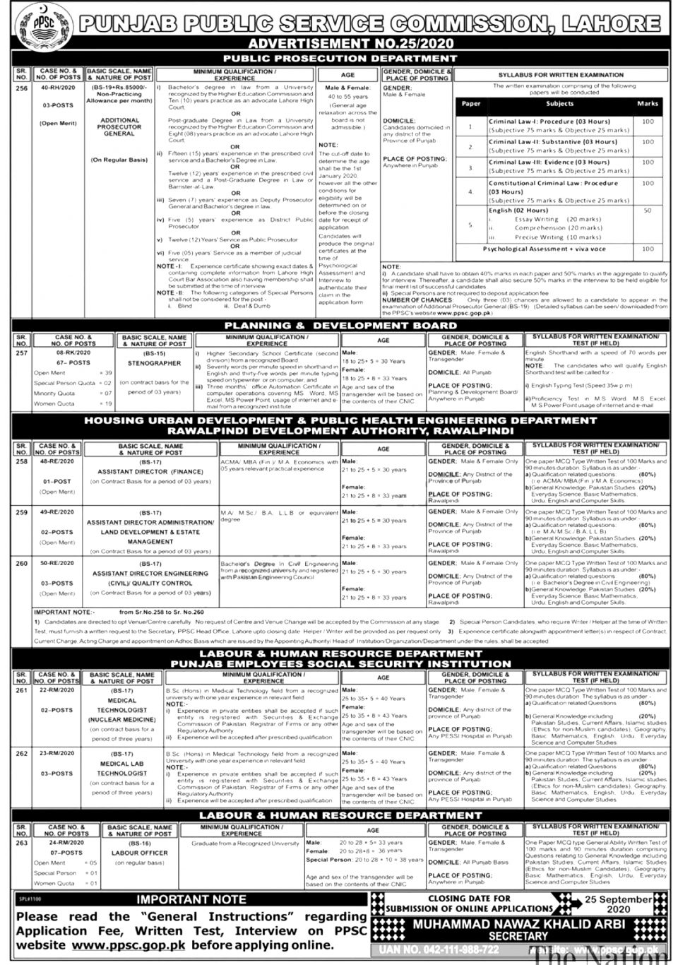 PPSC Punjab Planning and Development Board Jobs 2025 Online Registration