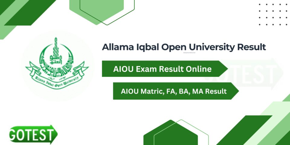 AIOU Result 2025 By Roll No Matric FA BA MA Spring/Autumn