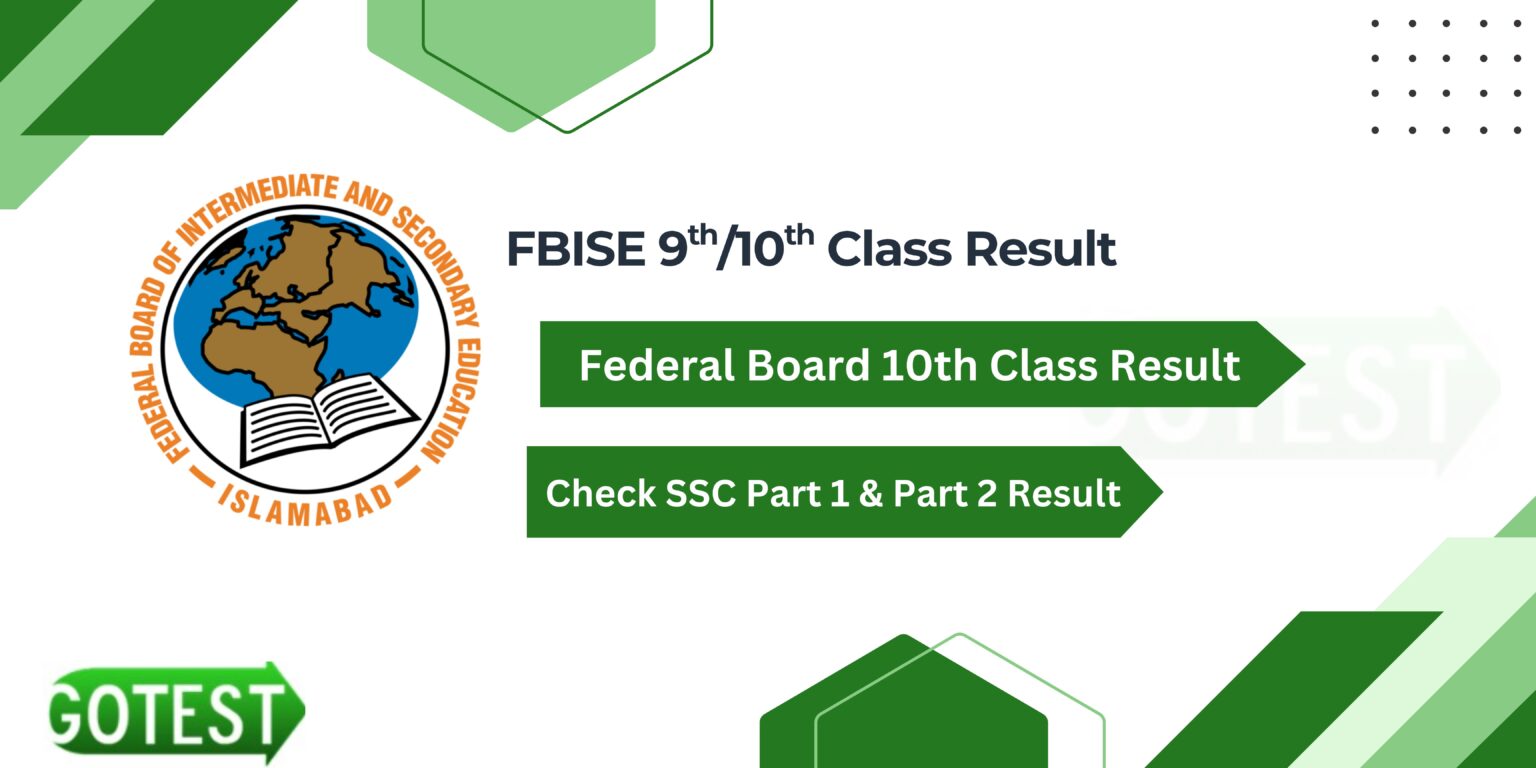 FBISE Federal Board Matric 9th/10th Class Result 2026 Online