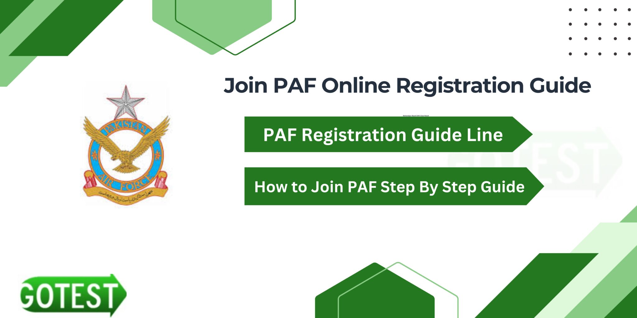 Join Pakistan Air Force Registration Online Guide