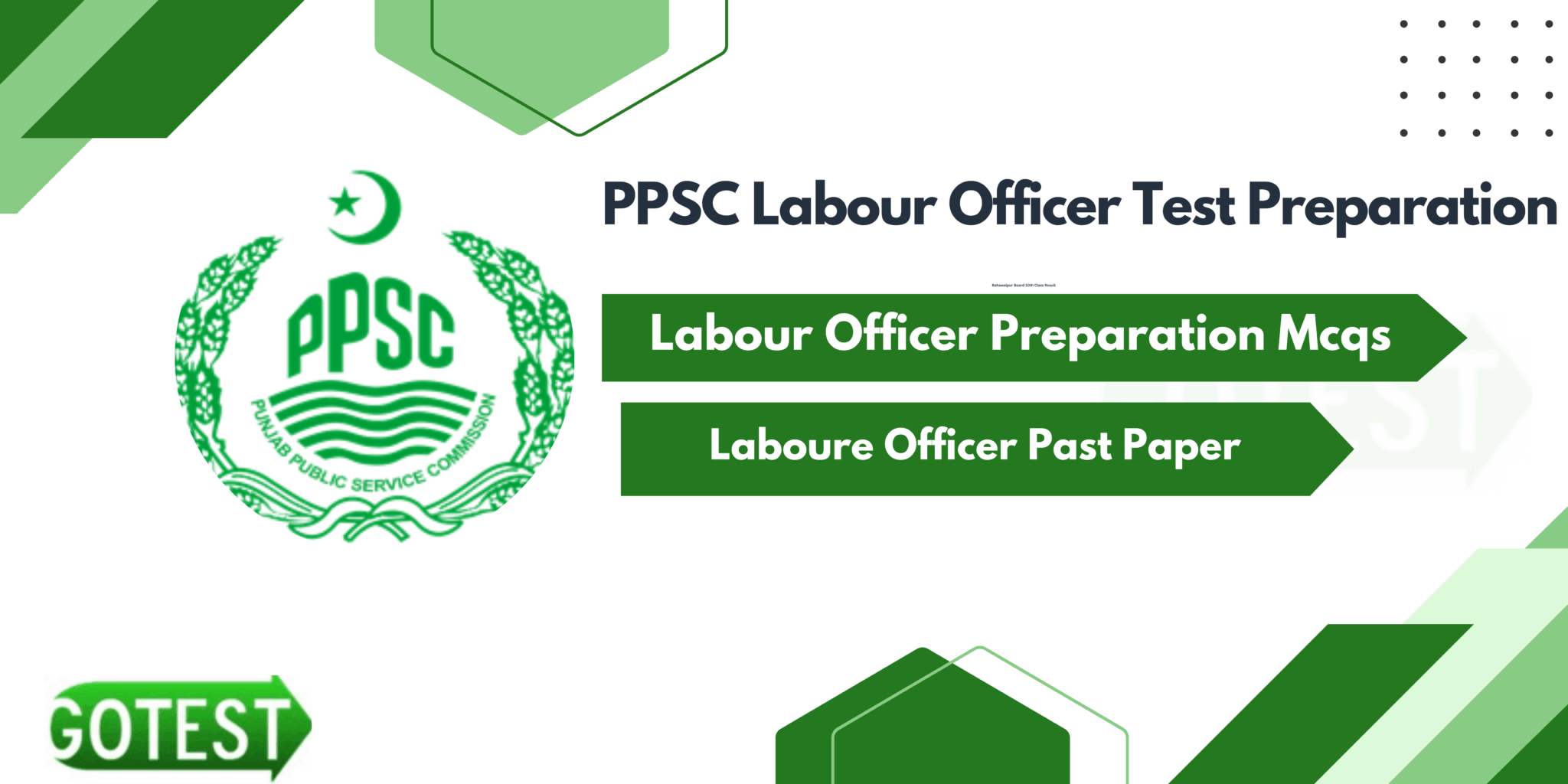 PPSC Labour Officer Test Preparation Online