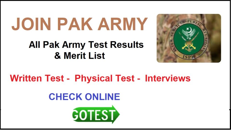 Pak Army Result 2026 Merit List (Soldier & Officer) Check Online